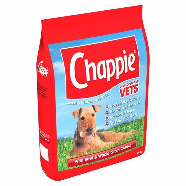 CHAPPIE Dog Complete Dry with Beef and Wholegrain Cereal 15kg – Paw Pet